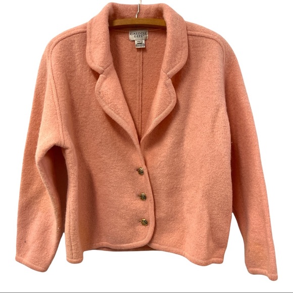 Vintage | Jackets & Coats | Vintage Carroll Reed Pink 0 Wool Knit ...
